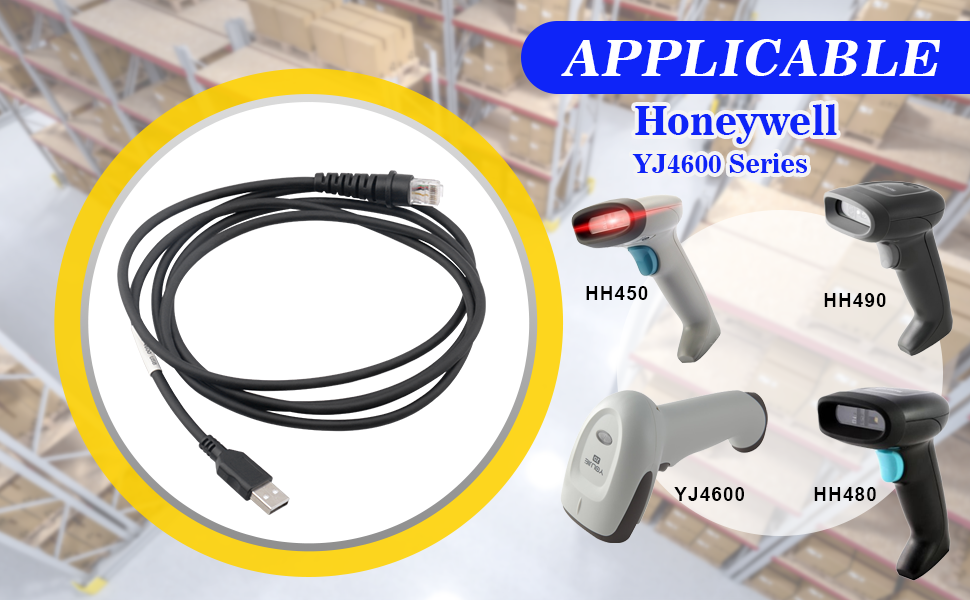 USB Cable 2M for Barcode Scanner, MS Orbit 7120 7100 MS3580 MS5145 ...