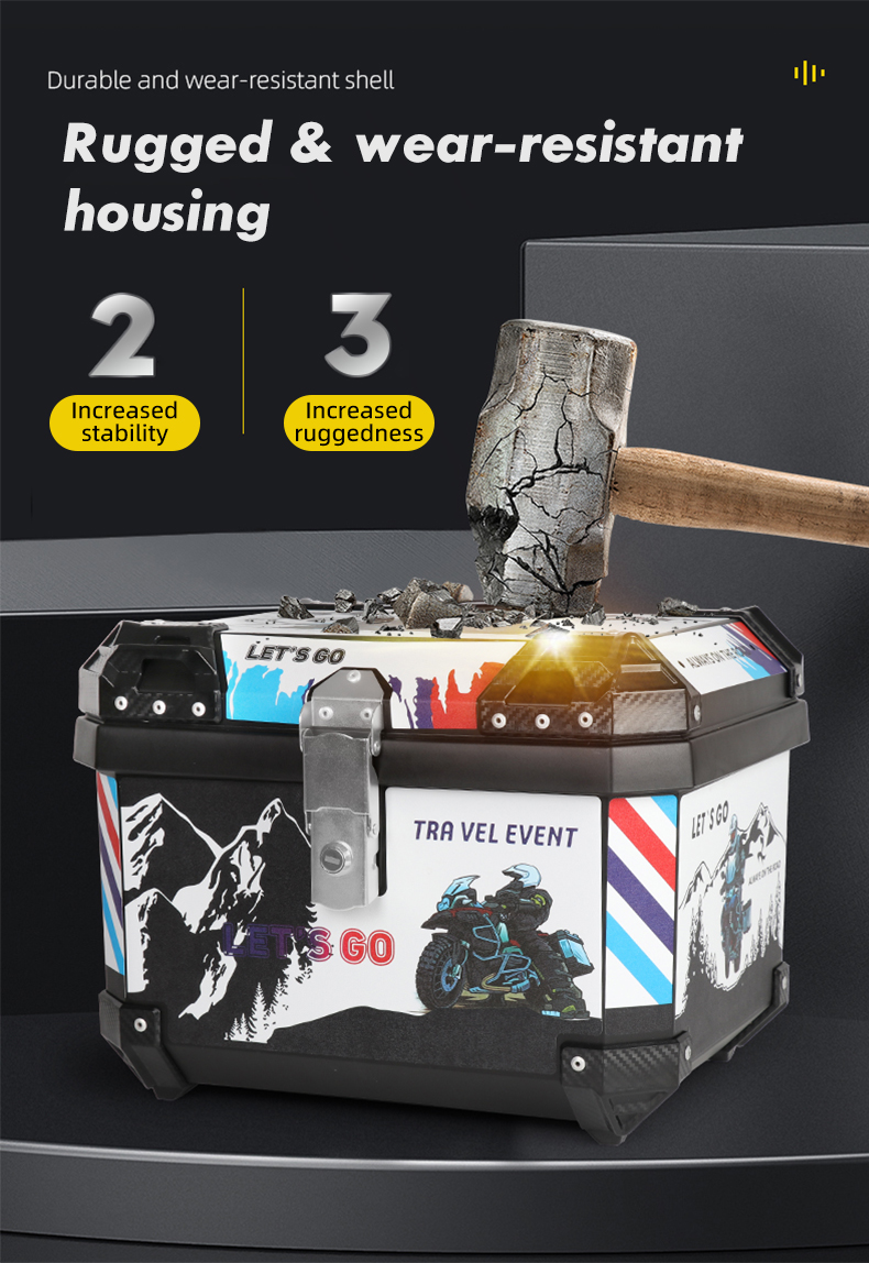 SOARFLY TANKER ABS TOP BOX Aluminium Top Box 38L 45L ALUMINIUM LOCK Top ...