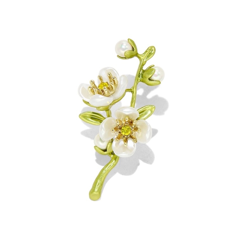 Jasmine flower brooch Pin Hijab Pin Shawl Pin Shoulder Brooch New ...