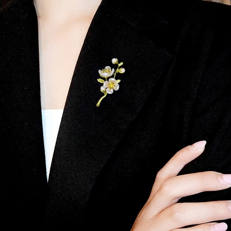 Jasmine flower brooch Pin Hijab Pin Shawl Pin Shoulder Brooch New ...