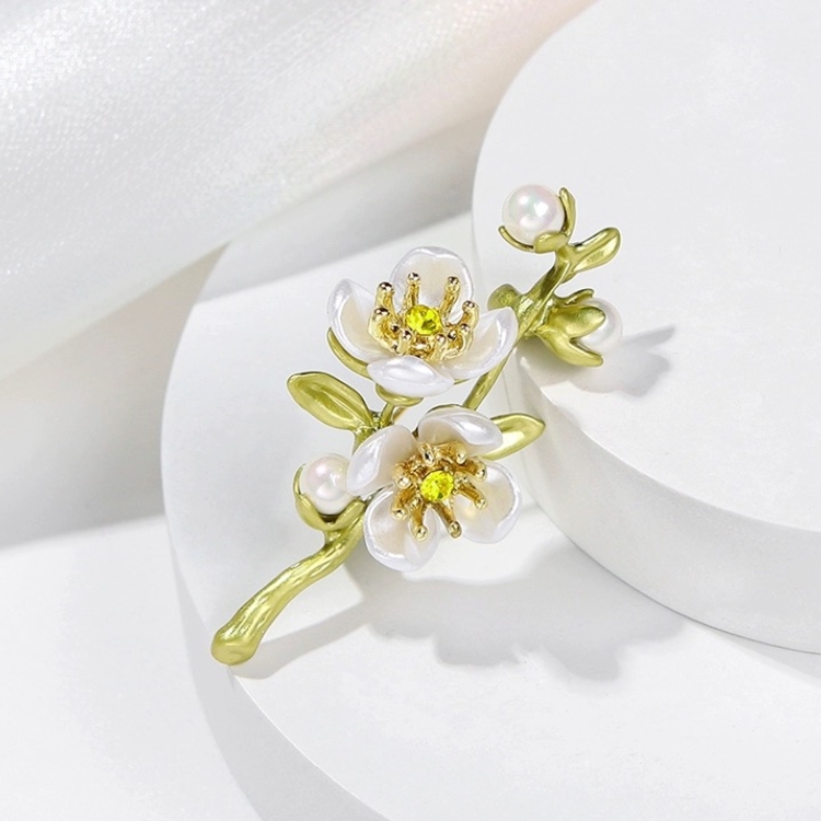 Jasmine flower brooch Pin Hijab Pin Shawl Pin Shoulder Brooch New ...