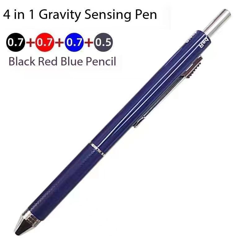 CUSTOM ENGRAVE Metal Multicolor Pen 4 In 1 Gravity Sensor Ballpoint Pen ...