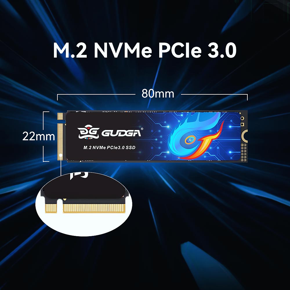 GUDGA M.2 NVME SSD 128GB 256GB 512GB 1TB SSD Solid State Drive M2 SSD M.2 NVMe PCIE Gen3.0X4 SSD ...