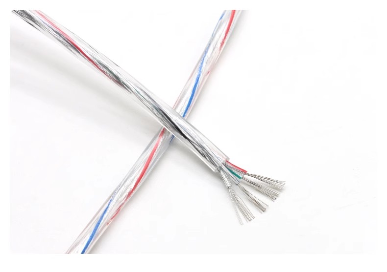 Transparent Power Cord 28/26/24/22/20/18/16AWG PVC Insulation Tinned ...