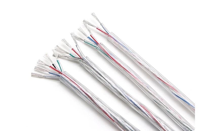 Transparent Power Cord 28/26/24/22/20/18/16AWG PVC Insulation Tinned ...