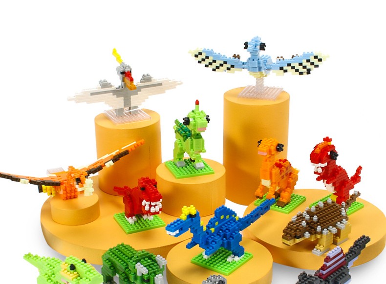 Dinosaur World Tyrannosaurus Velociraptor Micro Particle Building ...