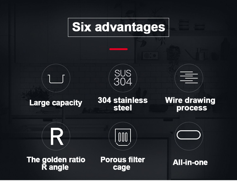 sinki dapur 304 stainless steel kitchen sink 50*37*75cm single bowl ...