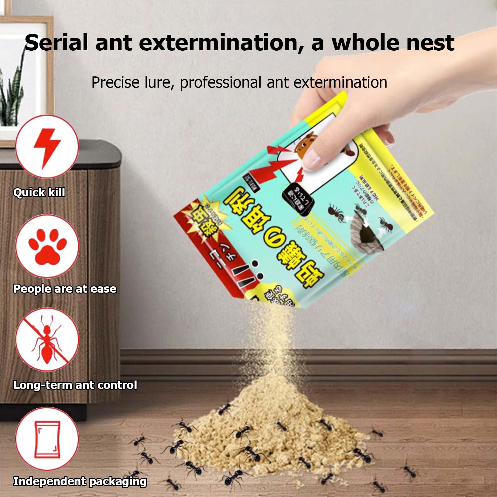 【Ready Stock】Ant Bait Ubat Semut Berkesan Ubat Semut Serbuk Racun Semut ...