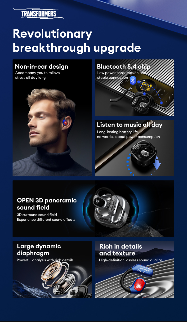 Transformers TF-T18 Bluetooth Earphone HIFI Sound Quality HD Voice ...