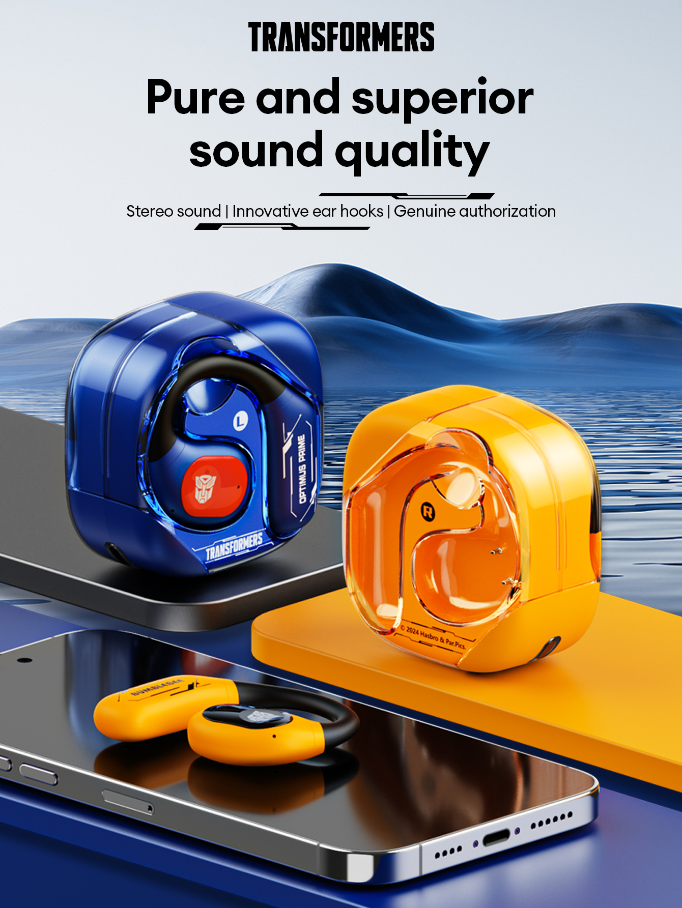 Transformers TF-T18 3D Stereo Sound OWS Open Ear Wireless Bluetooth ...