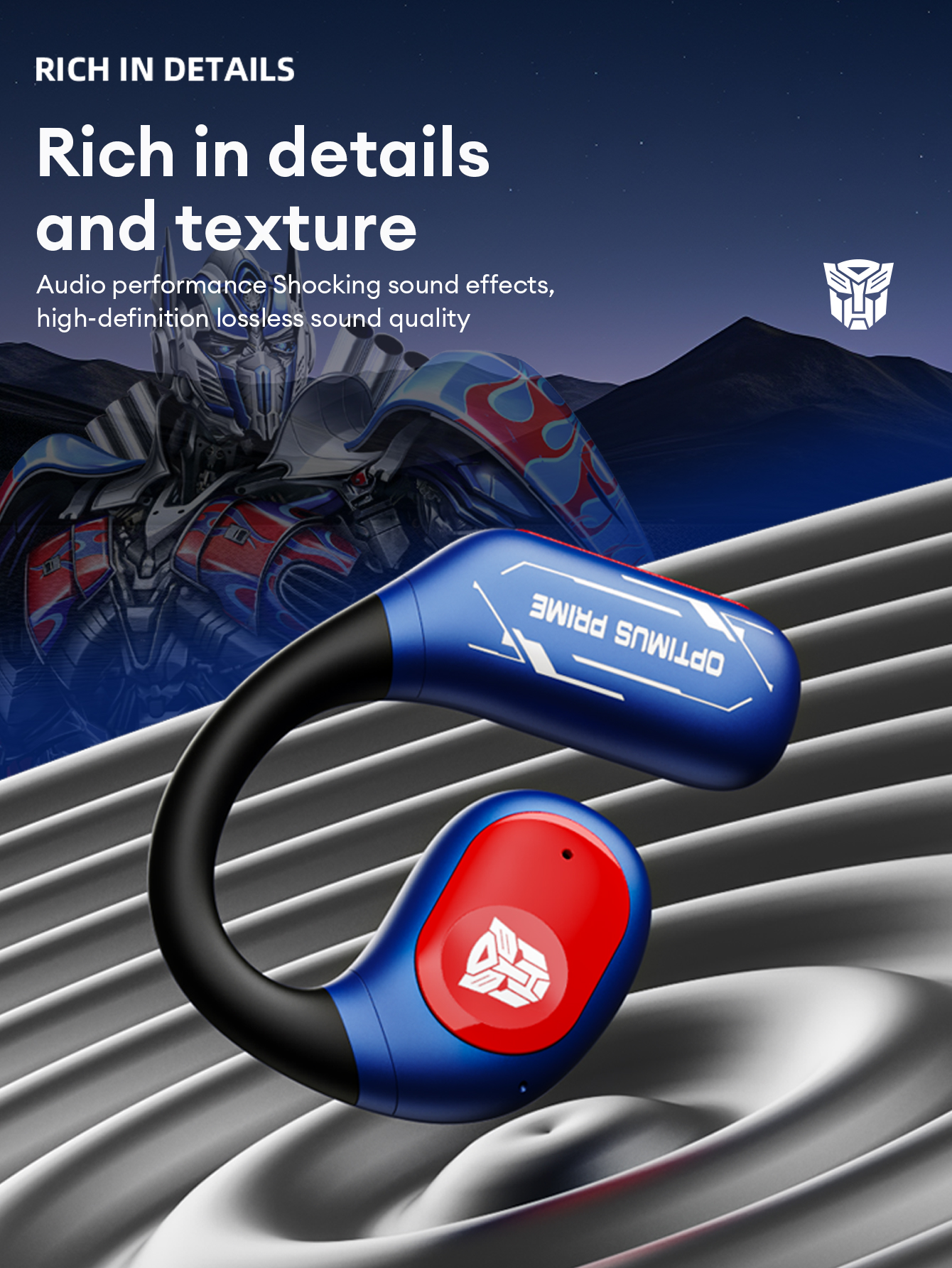 Transformers TF-T18 3D Stereo Sound OWS Open Ear Wireless Bluetooth ...
