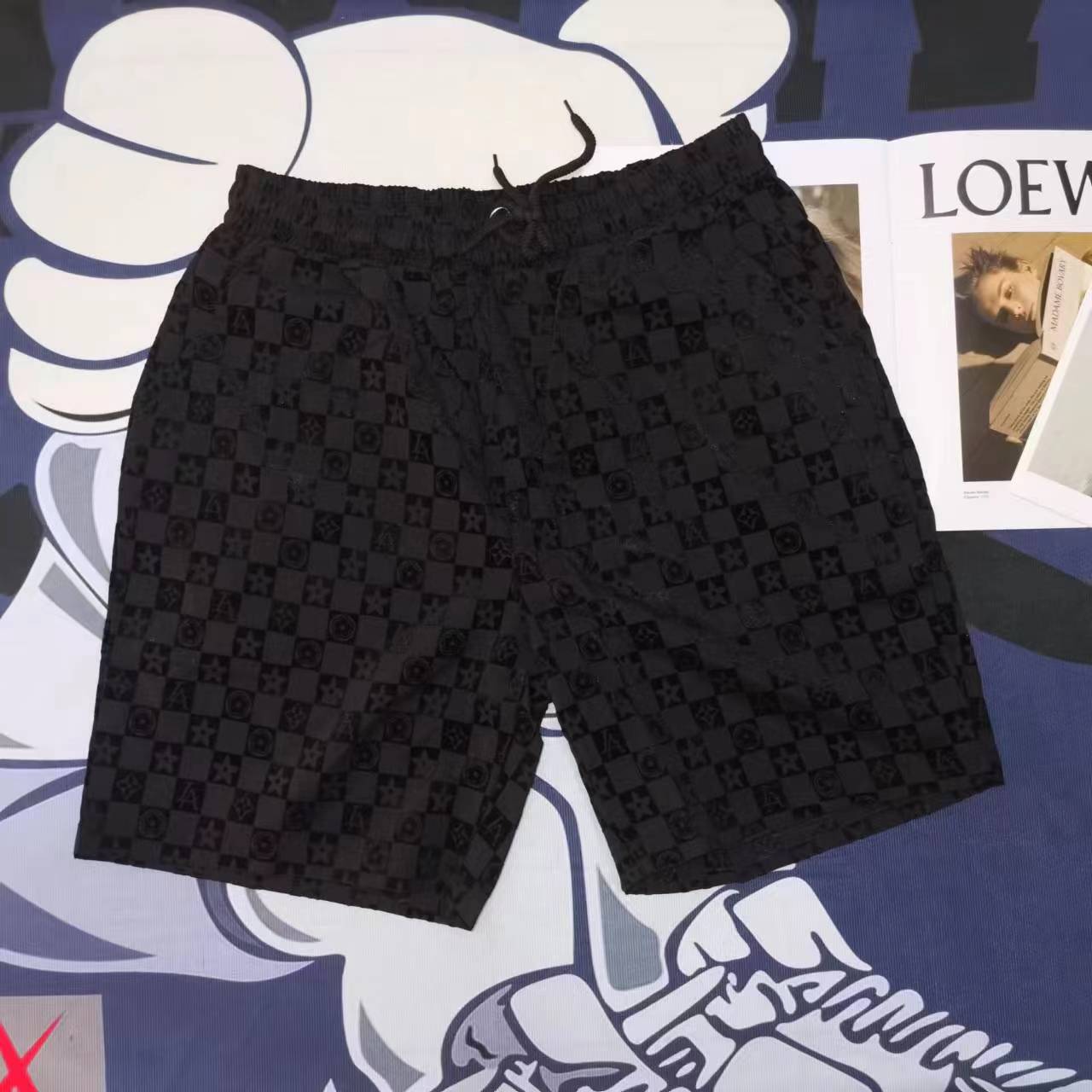 Short Shorts Men's Three-Dimensional Flocking High-End Beach Pants Men ...