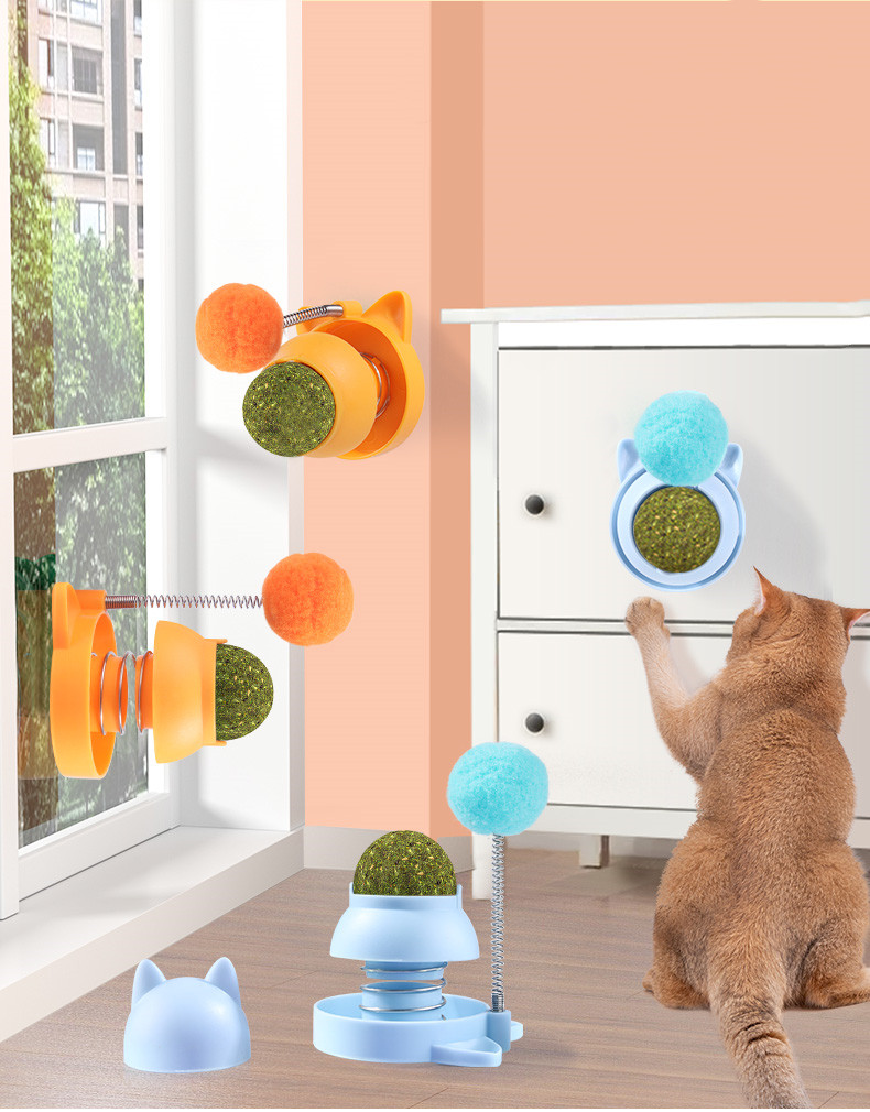 Catnip ball for luck, licking and fun, self-entertainment, hairball ...