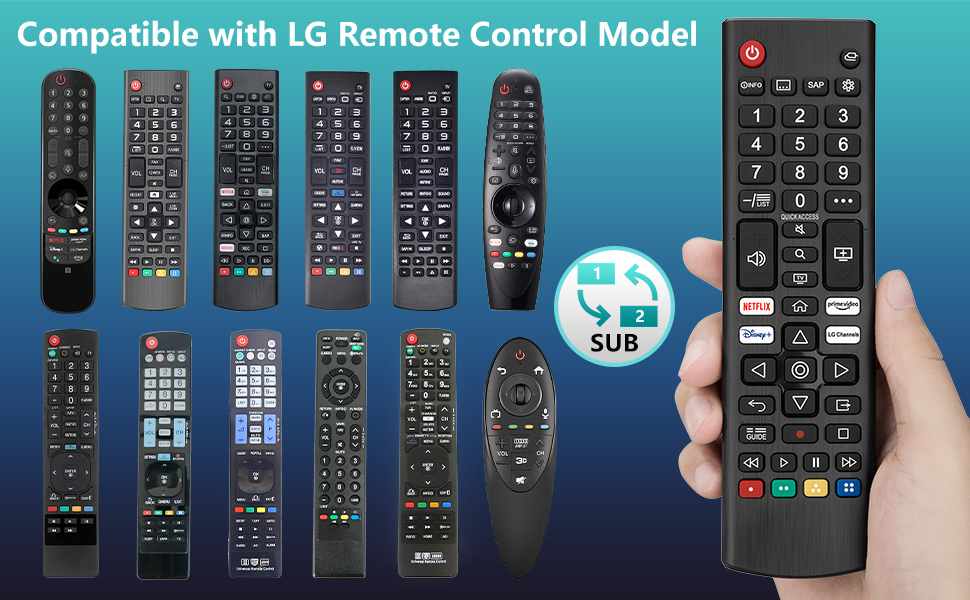 Universal for LG Smart TV Remote Control Replacement (AKB76040302 ...