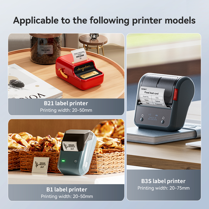 【Transparent】NIIMBOT B1/B21/B21Pro/B31/B3S Transparent Label Printing Paper Name Sticker ...