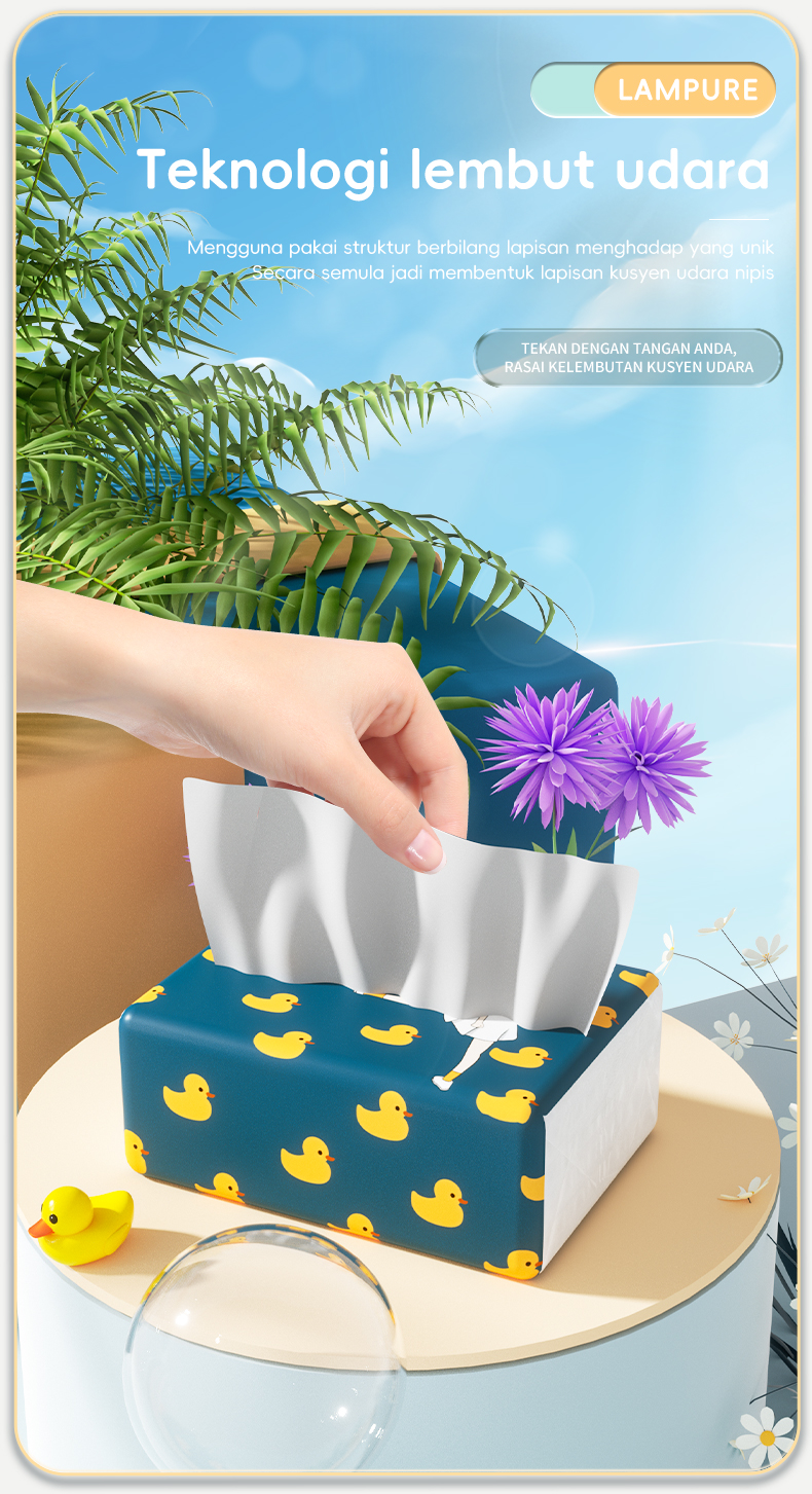 [60 PACKS] LamPure Facial Tissue Deluxe Tissue Comfortable Tissues Soft ...