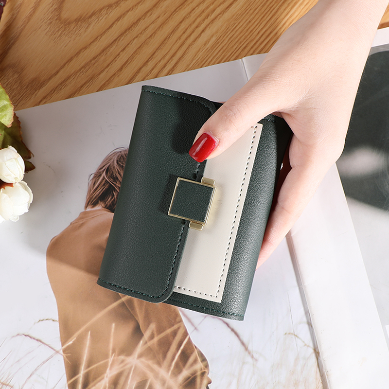 Wallet Women 2024 New Style Contrast Color Korean Version Trendy Coin ...