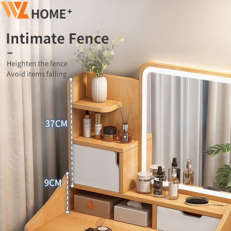 Meja Solek Meja Makeup With Mirror LED Mirror Vanity Table Modern ...