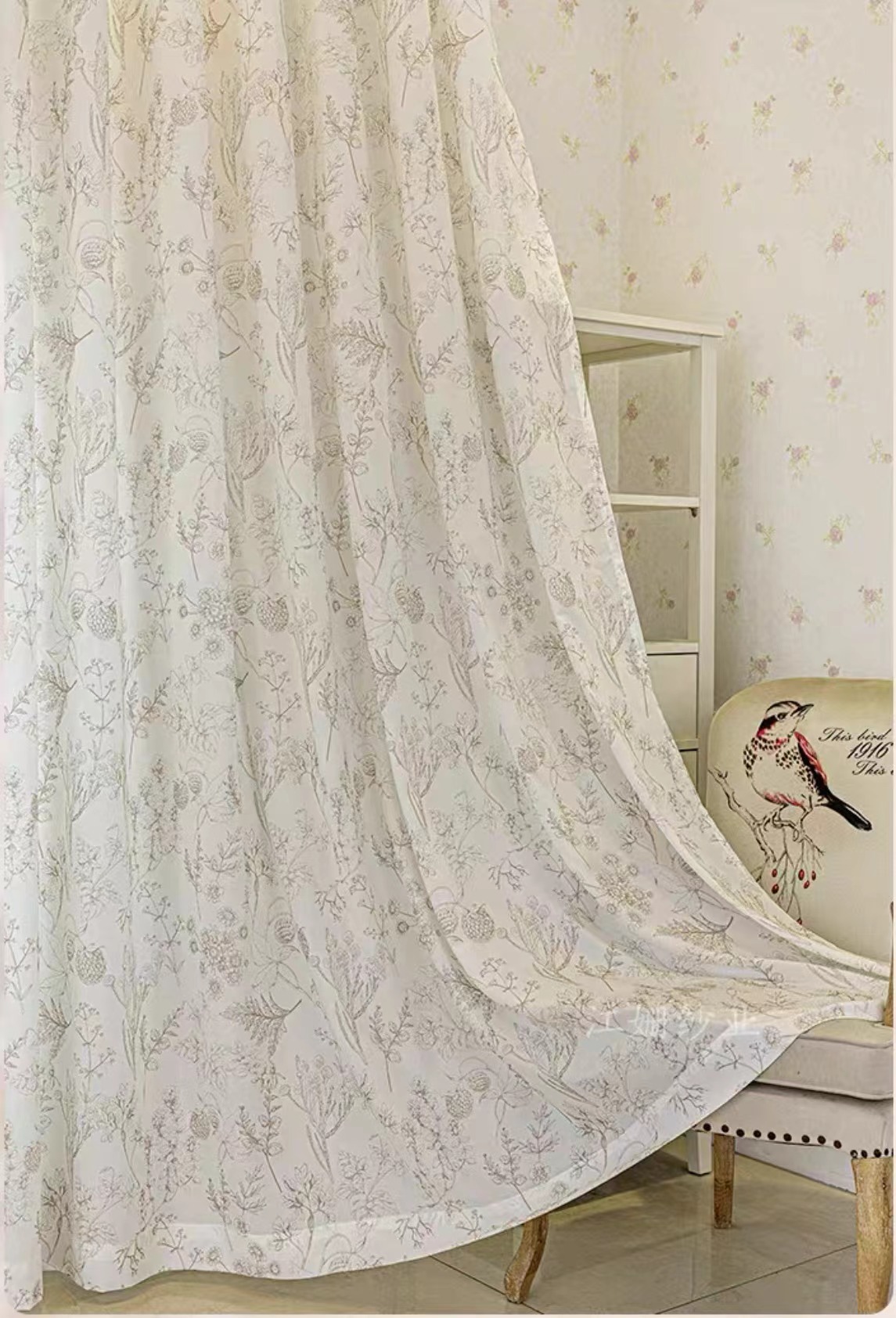 Artistic Printing Sheer Day Curtain for Sliding Door Window Curtain for ...