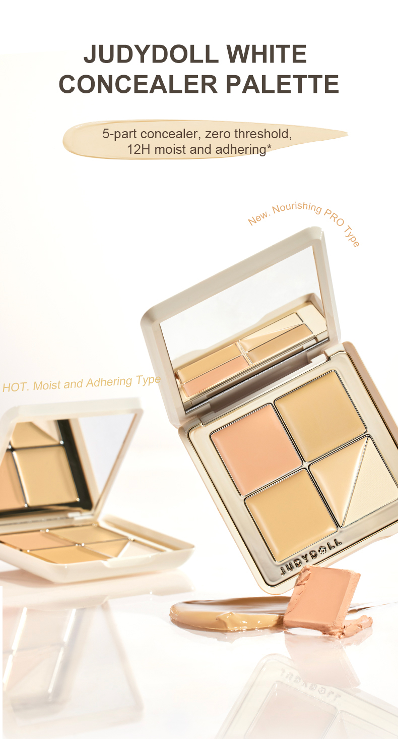 JUDYDOLL Five-color Concealer Palette Covering Blemishes Highlighting ...