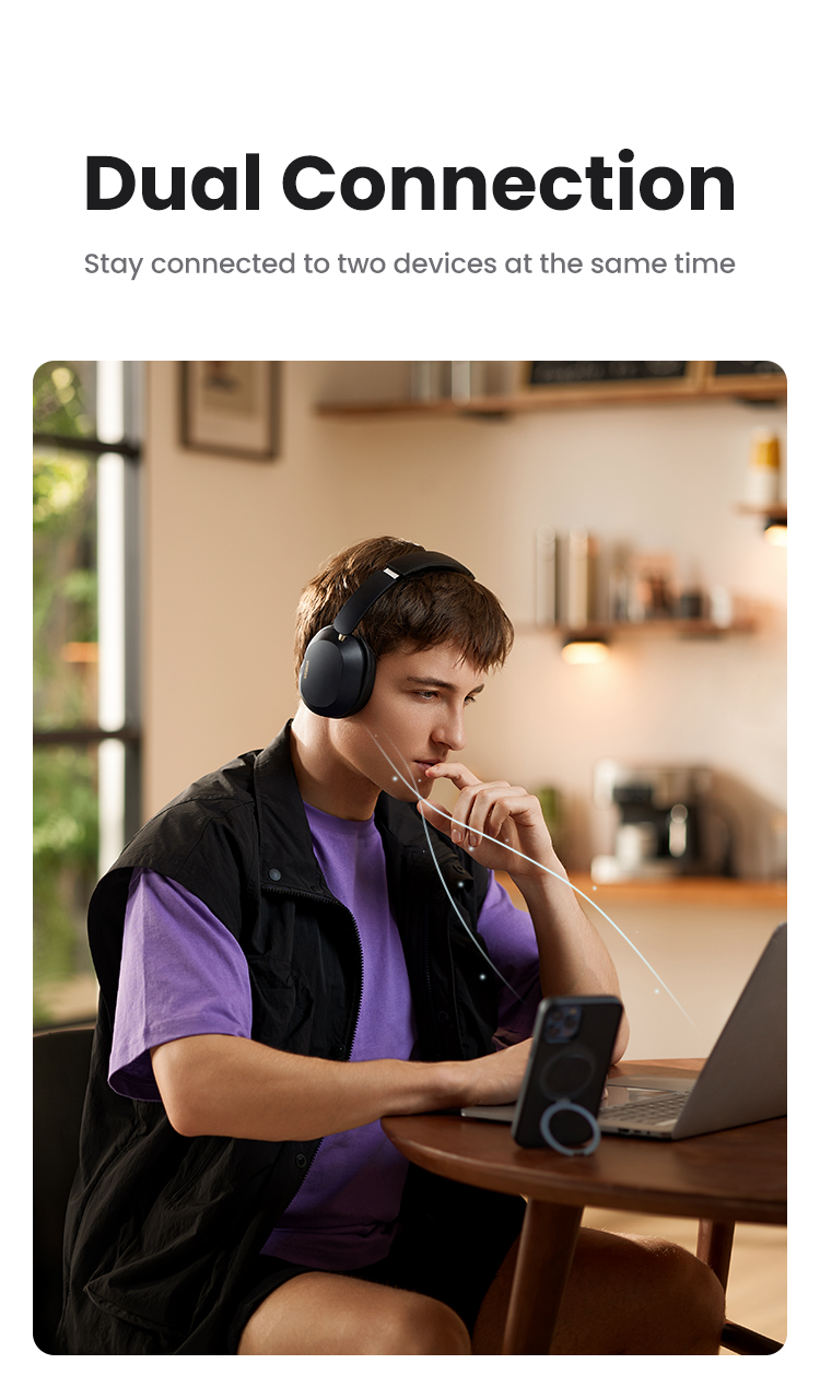 UGREEN HiTune Max5c Hybrid Active Noise-Cancelling Headphones Hi-Res ANC Certified HiFi Earphone ...