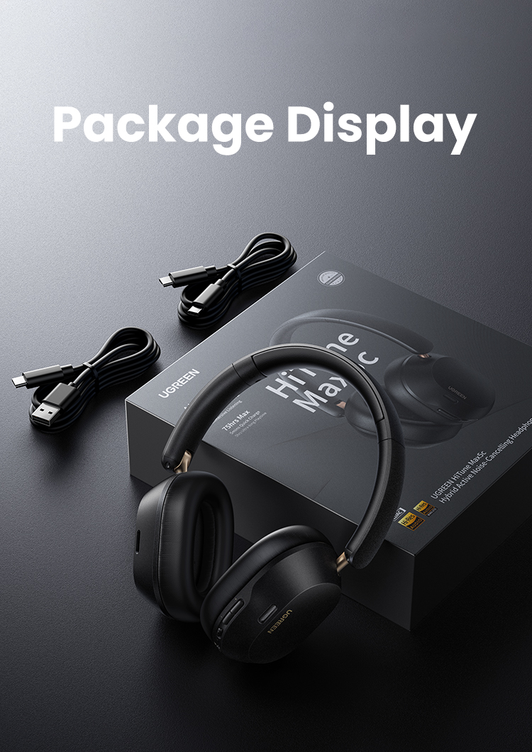 UGREEN HiTune Max5c Hybrid Active Noise-Cancelling Headphones Hi-Res ANC Certified HiFi Earphone ...