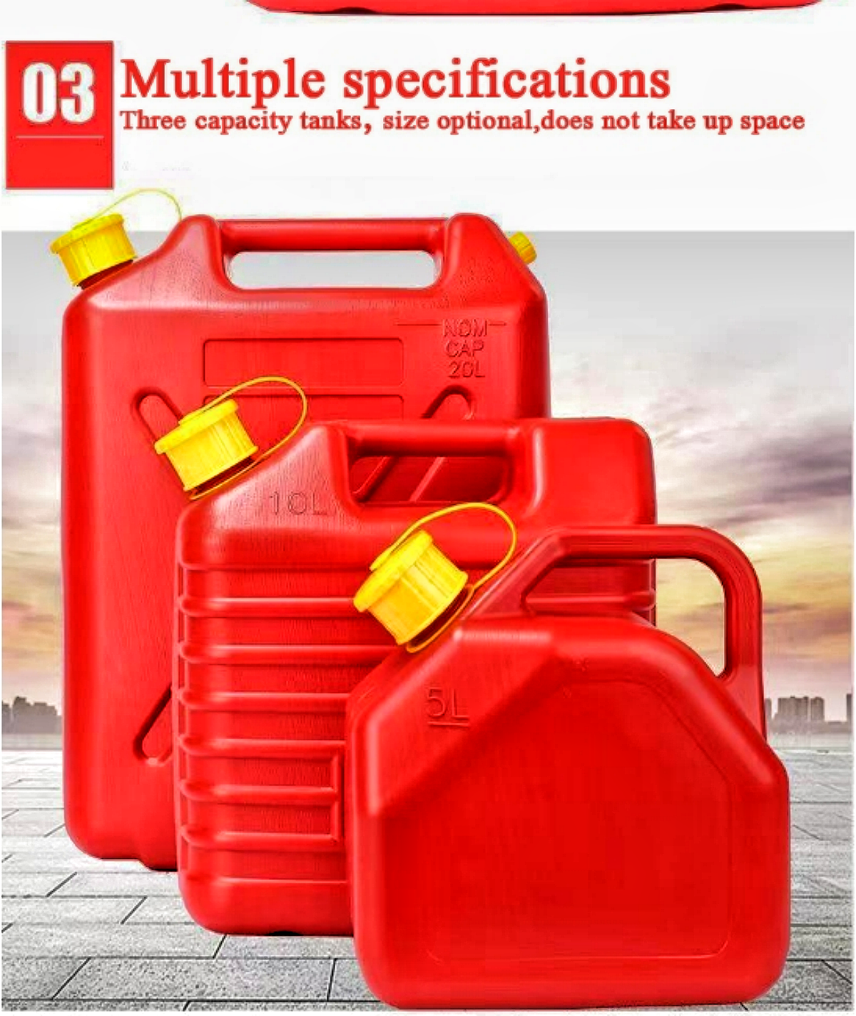 5L10L20L Gasoline Tank Jerry Can petrol HDPE reserve fuel tank Oil Tank MotorcycleTong Minyak ...
