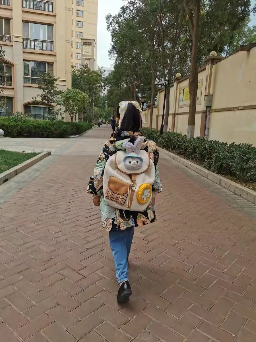 New Cartoon Doll Star Delu Duffy Bear Lingna Belle School Bag Cute ...