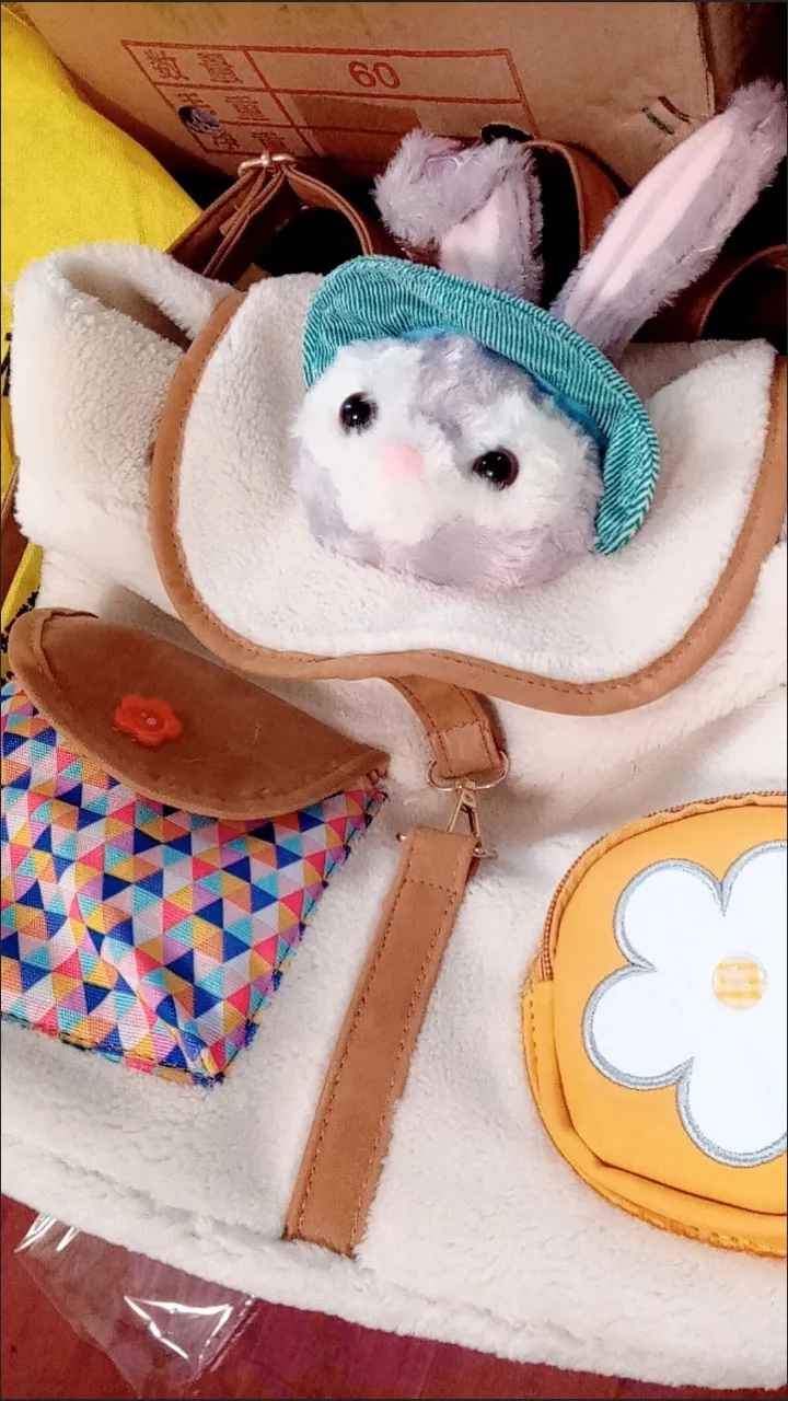 New Cartoon Doll Star Delu Duffy Bear Lingna Belle School Bag Cute ...