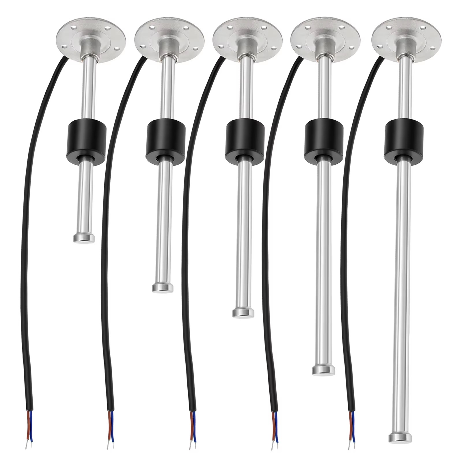 100~600MM Fuel Level Float Sensor+Dual Gauge 0-190 Ohm Fuel Level Gauge ...