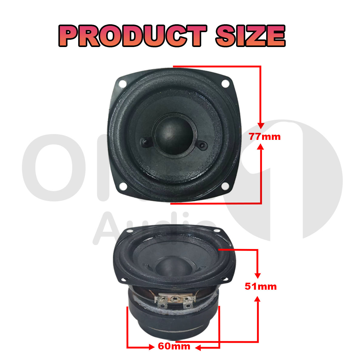 【Berkualiti Tinggi】OneAudio AURA 3-inch Midrange Speaker 4Ω 10W 3-inch Midrange Car Stereo ...