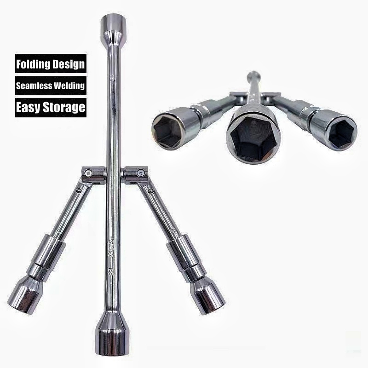 Folding Wrench Car Wheel Repair Tool Automobile Spare Tools Change Nut ...