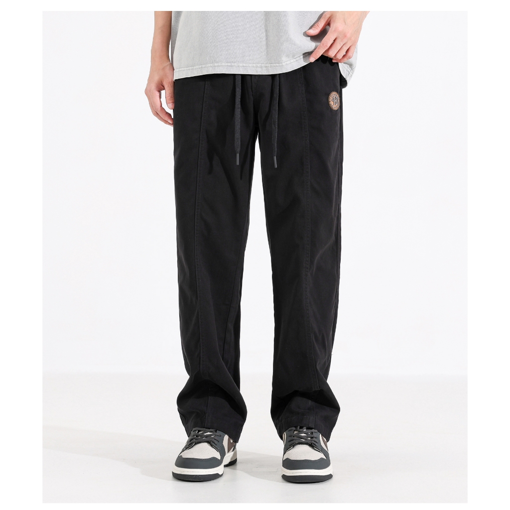 HS Men's jeans men's big cylinder port style loose trend straight wide ...