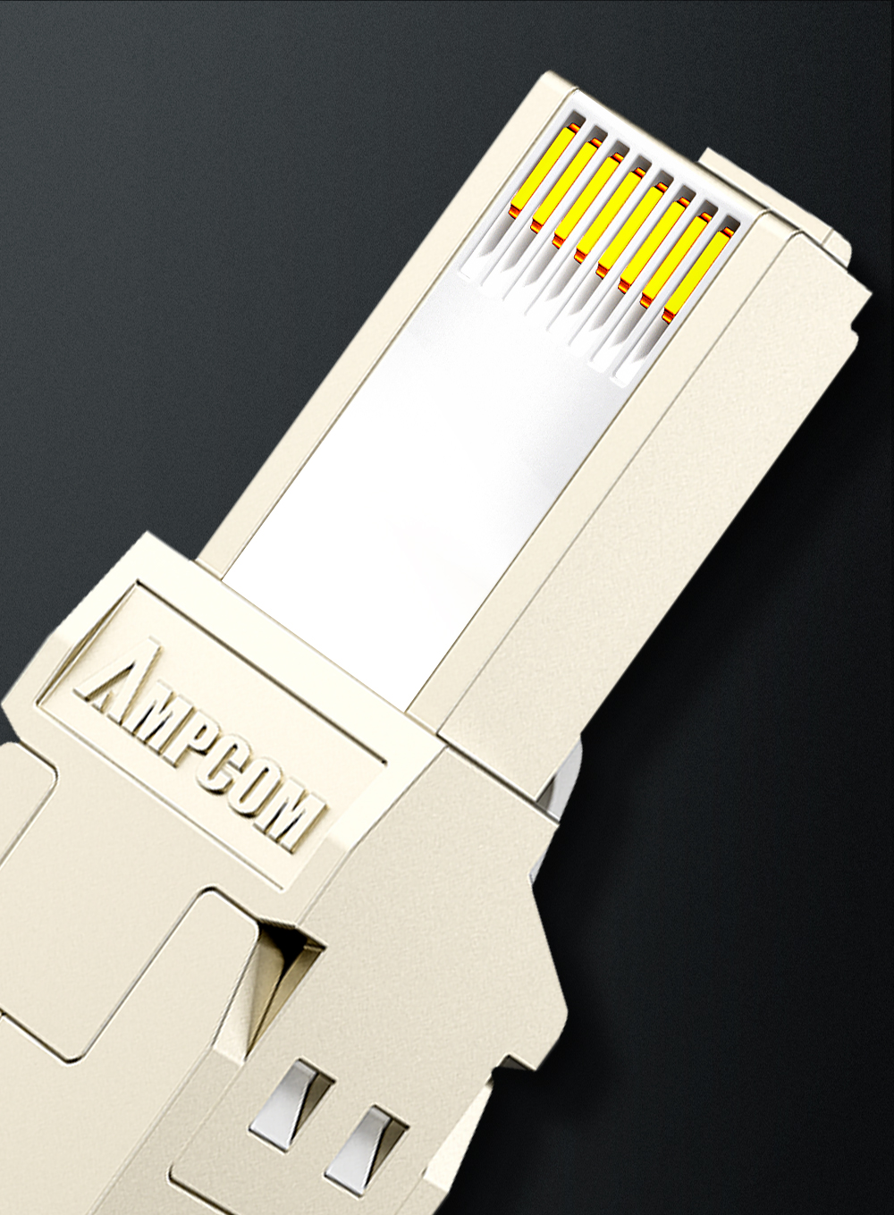 AMPCOM RJ45 Modular Plug CAT8 CAT7A CAT7 CAT6A CAT6 STP Network Toolless Connector Ethernet ...
