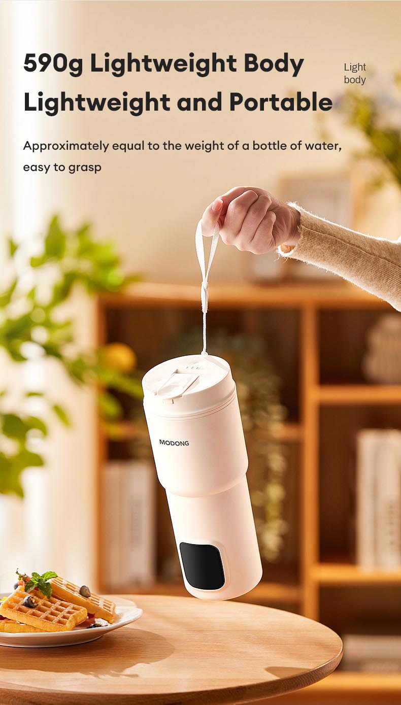 MODONG Portable Electric Kettle Travel USB 600ML Hot Water Cup Mini Small Thermostatic Heated ...