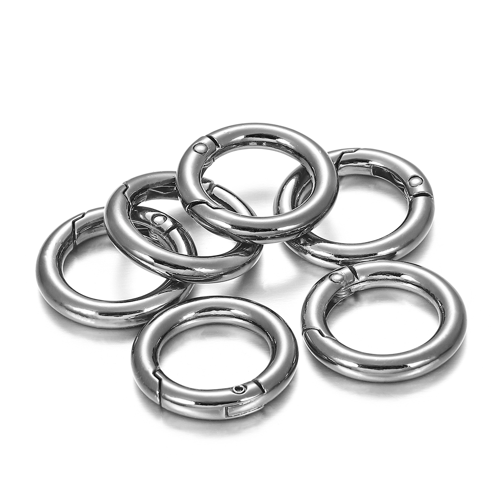 2/5pcs Alloy Round Buckle 18-30mm Metal DIY Craft Clips for Keychains ...