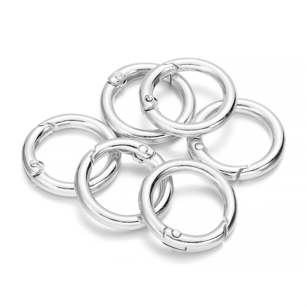 2/5pcs Alloy Round Buckle 18-30mm Metal DIY Craft Clips for Keychains ...