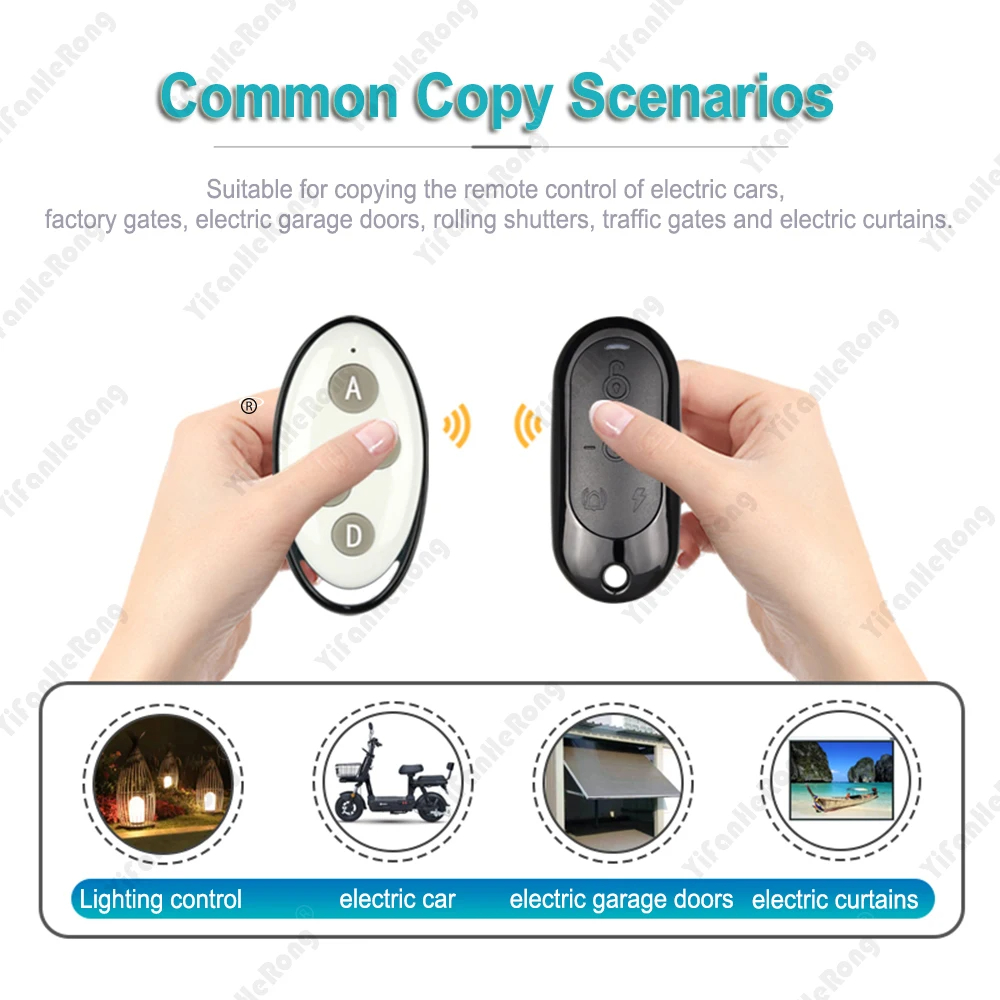 433MHz 315MZH 418MZH 430Mhz Garage Door Copy Remote Control Cloning RF ...