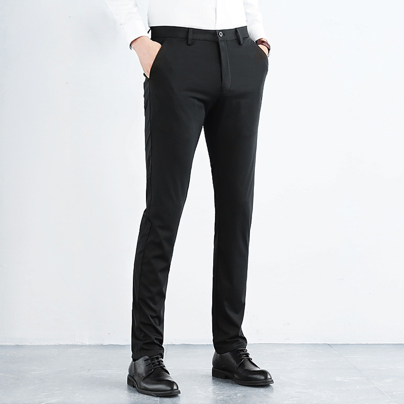 🔥Local Delivery🚚CEO Men's Formal Pants Elastic Slim Fit Smart Business ...