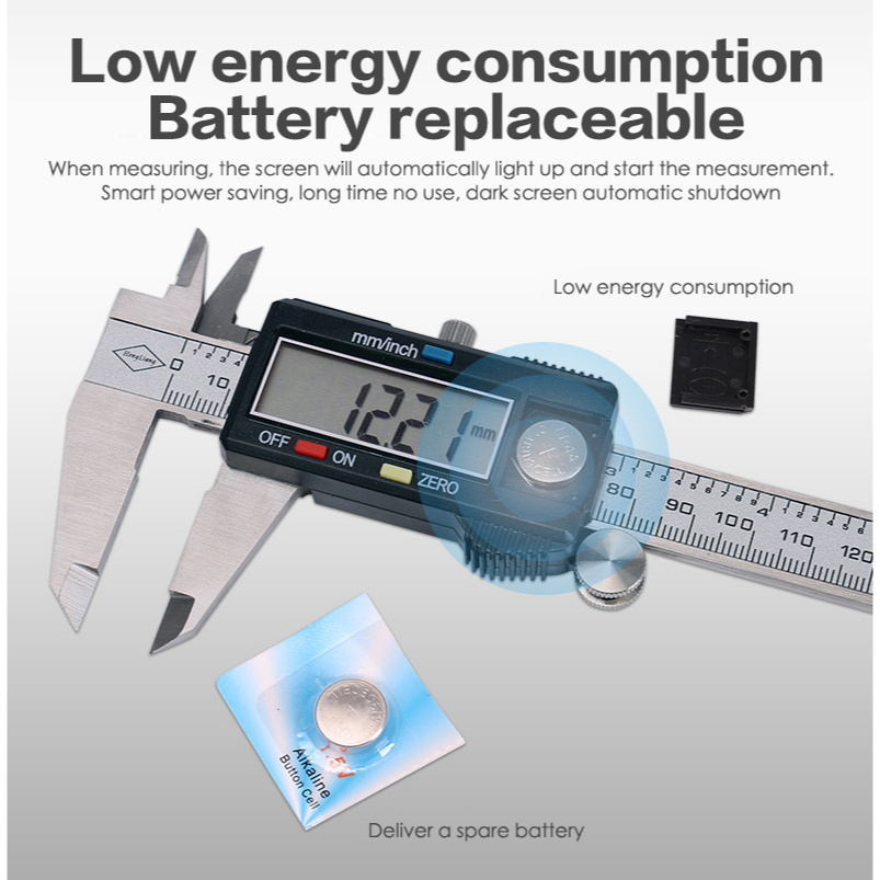 Vernier Caliper 6" (150MM) High Accuracy Resolution 0.01mm Electronic ...