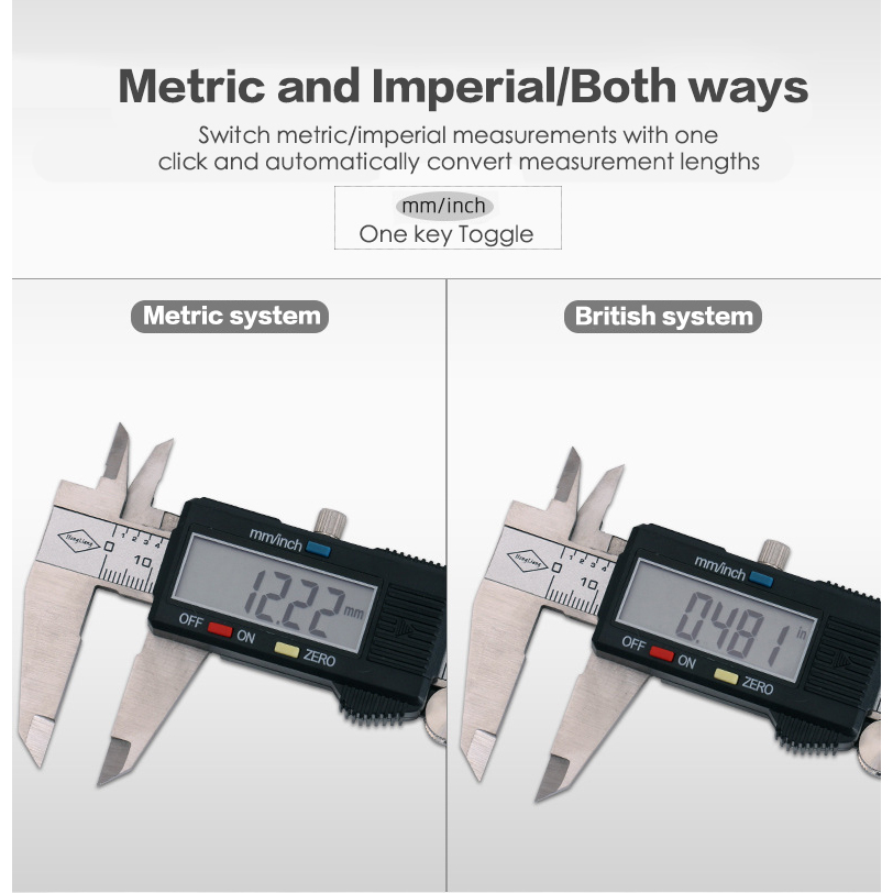 Vernier Caliper 6" (150MM) High Accuracy Resolution 0.01mm Electronic ...