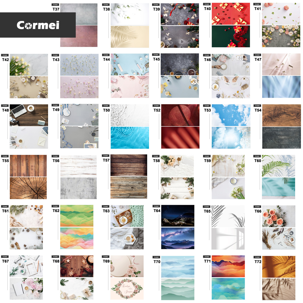 Cormei Two-Sided 57*87cm background paper Background photoshoot ...