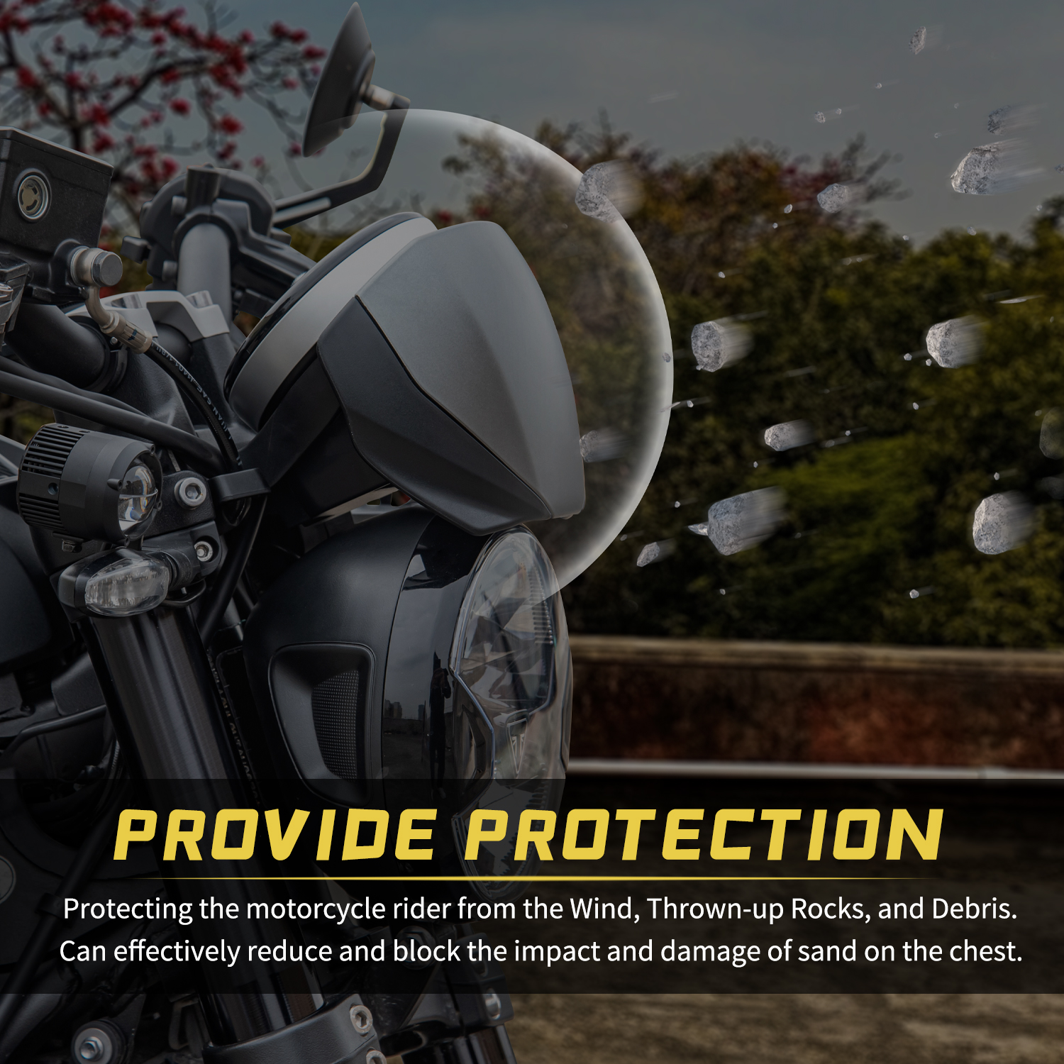 LJBKOALL for Triumph Trident 660 Windscreen Flyscreen For Triumph ...