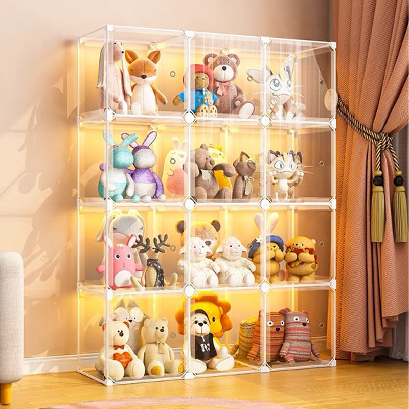 IKEA Hard Plastic Display Cabinet Almari Transparent Stackable Storage ...