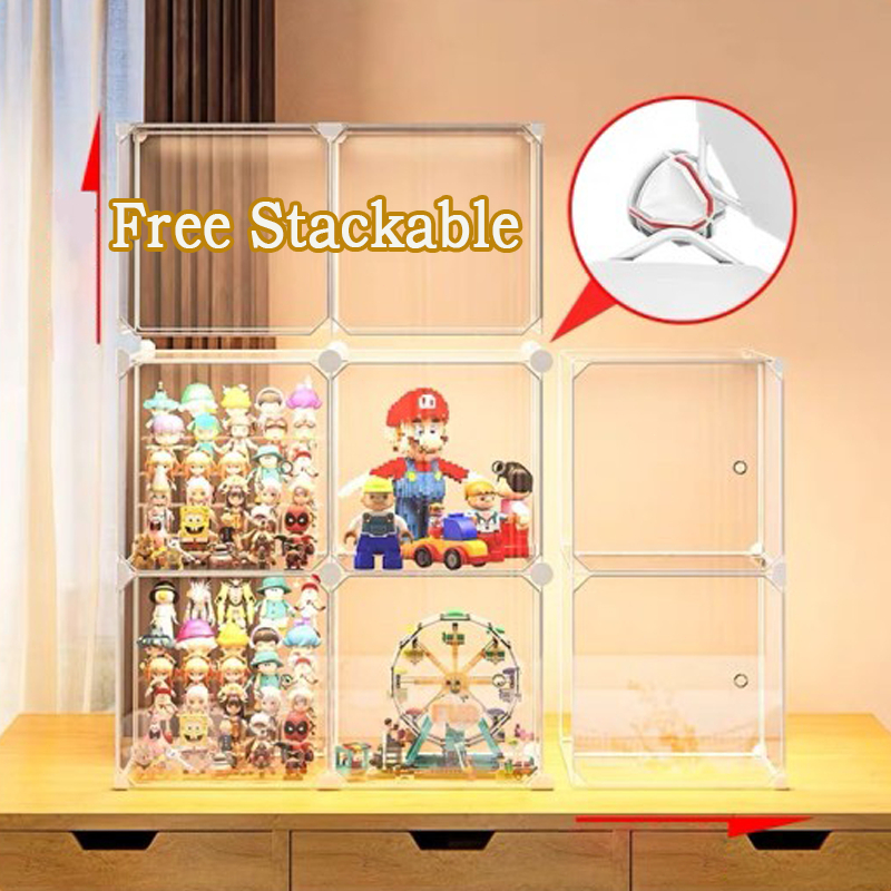 IKEA Hard Plastic Display Cabinet Almari Transparent Stackable Storage ...