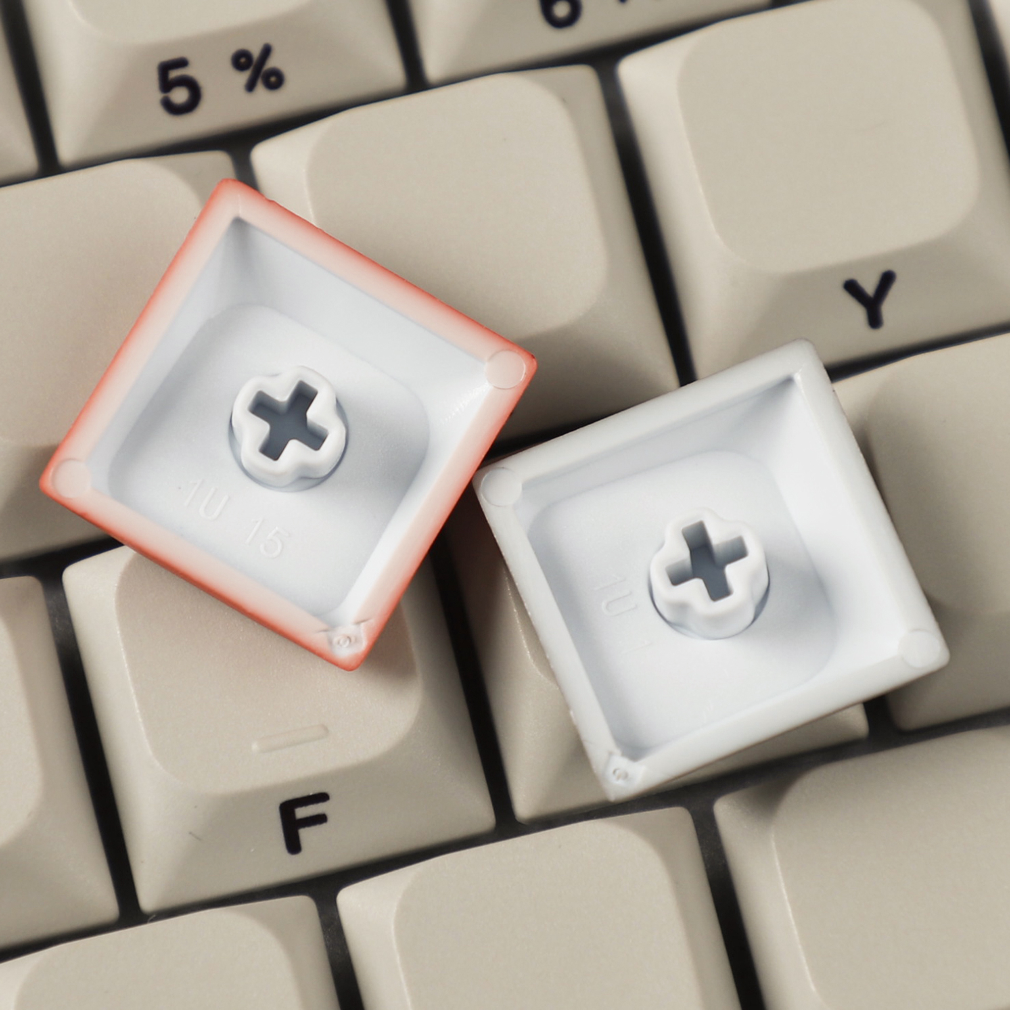 YMDK 127 Ultra-thin Thin MX PBT Keycap Side Printing Dye for Nuphy 61 ...