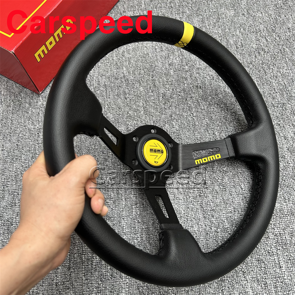 Japan Style 340mm 14inch MOMO Steering Wheel Universal Deep Dish Racing ...
