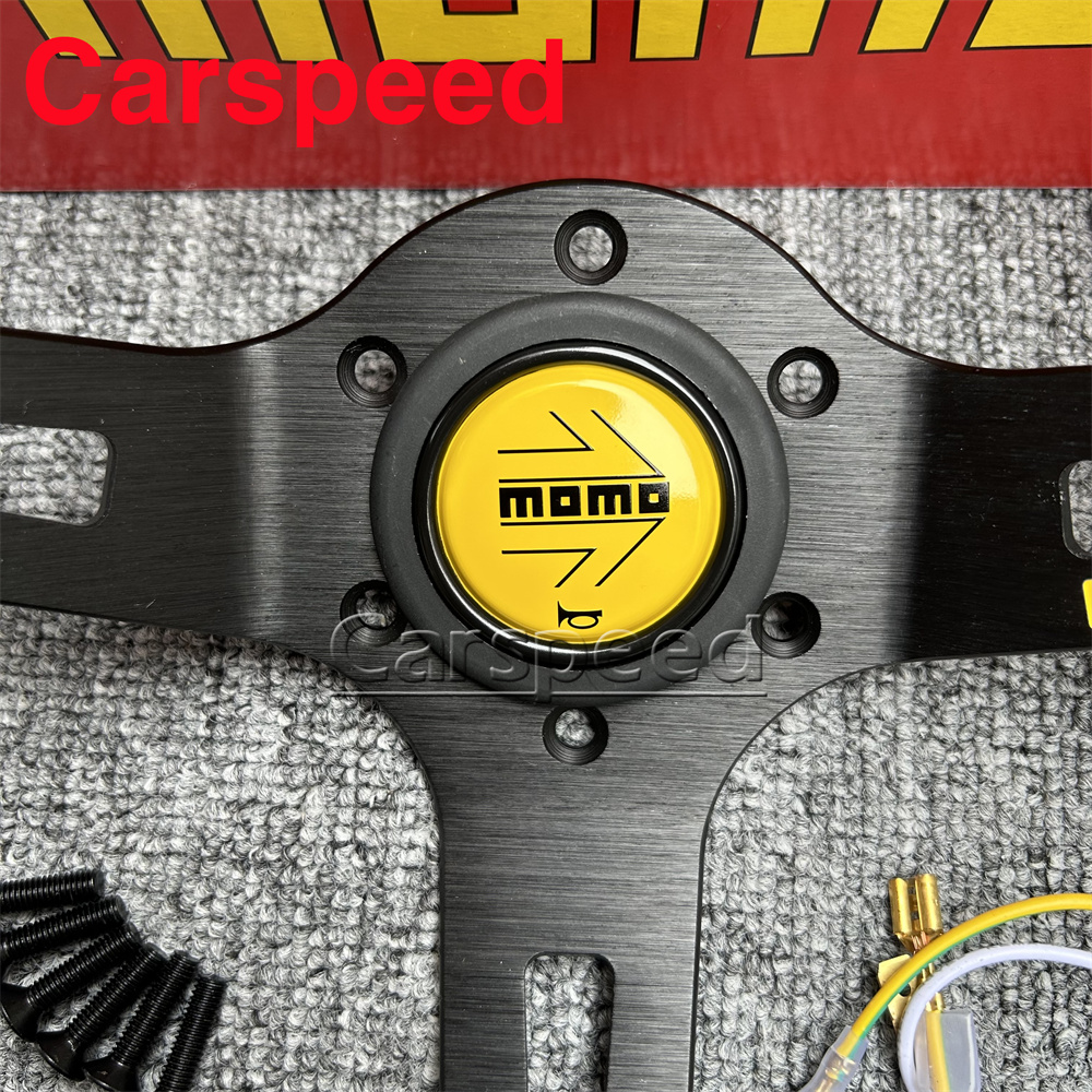 Japan Style 340mm 14inch MOMO Steering Wheel Universal Deep Dish Racing ...
