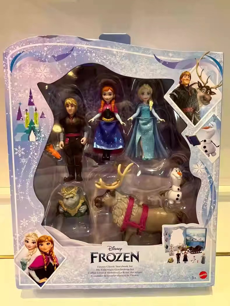 Disney Frozen Toy Set with 6 Key Characters, Classic Storybook Playset ...