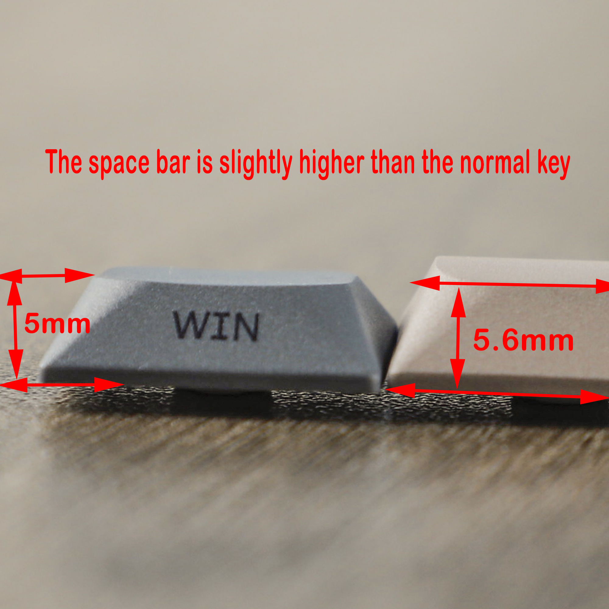 YMDK 127 Ultra-thin Thin MX PBT Keycap Side Printing Dye for Nuphy 61 ...